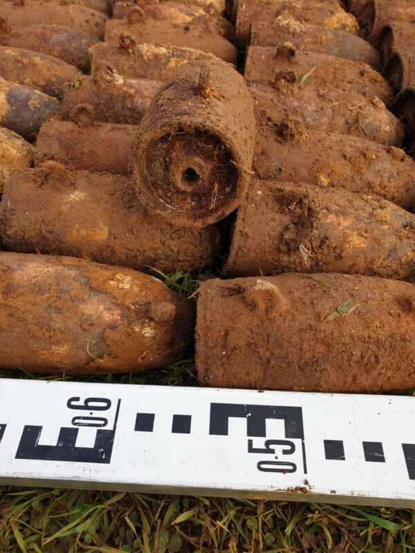 Several 10lb & 11.5lb WWII Practice Bombs recovered UK Airfield